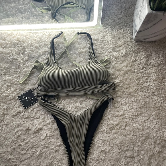 Zaful | Swim | Zaful Striped Bikini Set | Poshmark